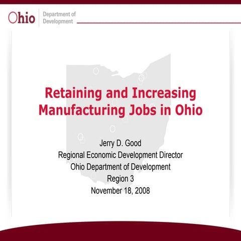 Future of ohio's workforce conference 11.18.08 | Manufacturing Industry ...