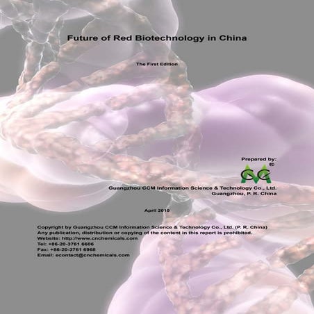 Future of red biotechnology in china | PDF | Biotech and Biomedical ...