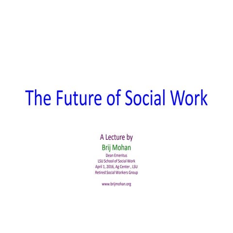 Future o fsocialwork | PPTX