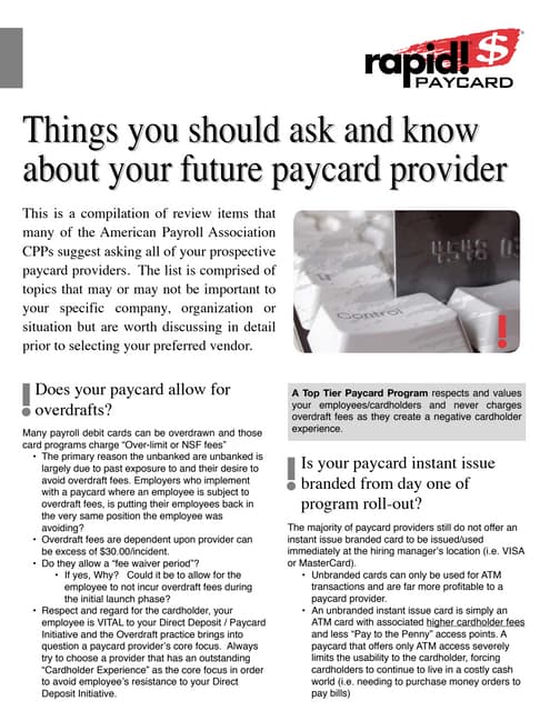 rapid! PayCard Case Study | PDF