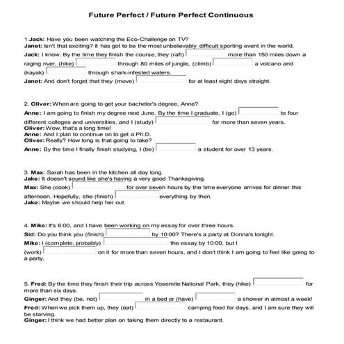 Future perfect exercise-3 | DOCX