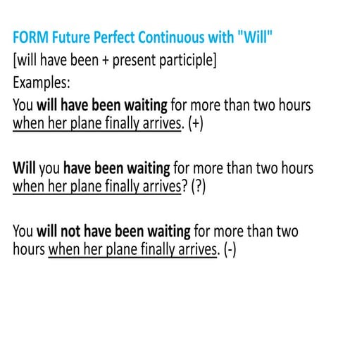 Future perfect continuous | PPT