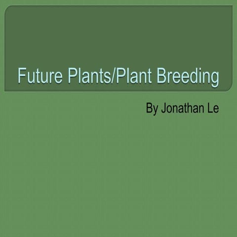 Future Plants Presentation | PPTX