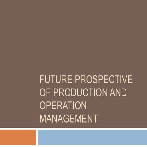 Future prospective of pom | PPTX