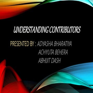 Understanding Contributors | PPT