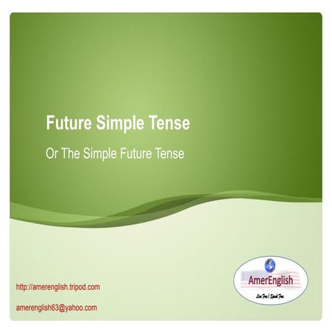 Simple future tense | PPT