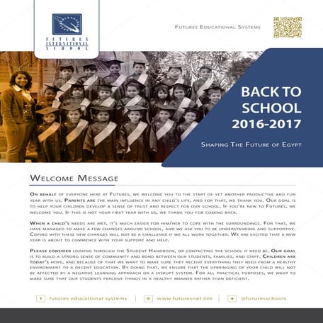 Futures international school: Back to School Newsletter 2016 | PDF