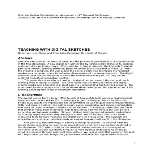 Teaching with Digital Sketch | PDF