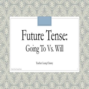Future tense | PPT