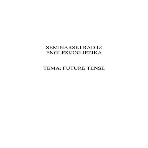 Future tense engleski jezik | DOC