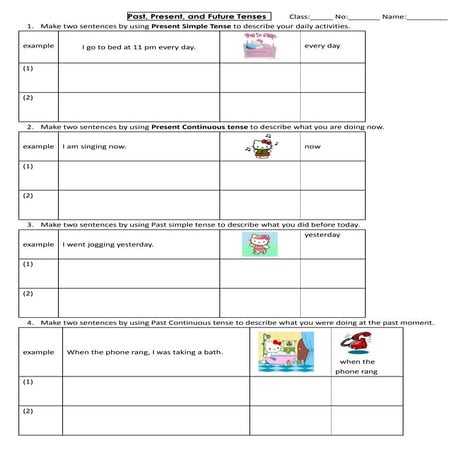 Past, Present, and Future tense | PDF