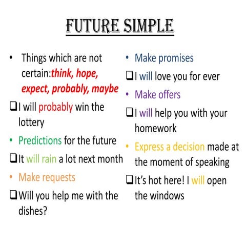 Future tenses | PPTX