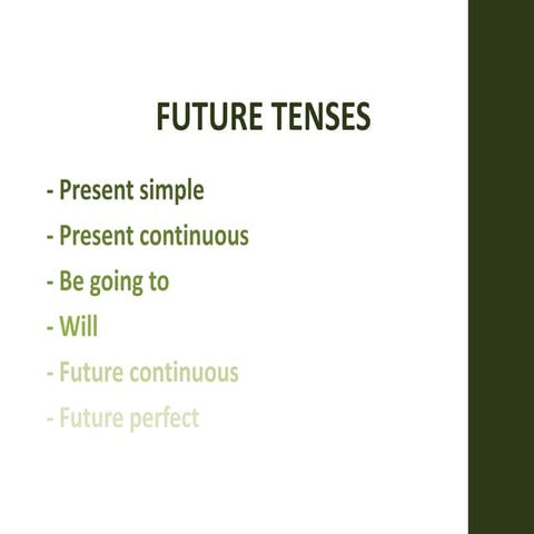 Future tenses | PPTX
