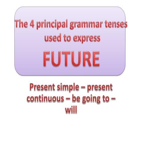 FUTURE(Present simple, P.C, WILL, GOING TO).pptx