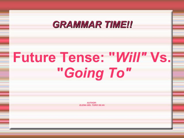 Will vs Going to | PDF