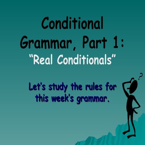 First Conditional Time Clauses Presentation | PPT