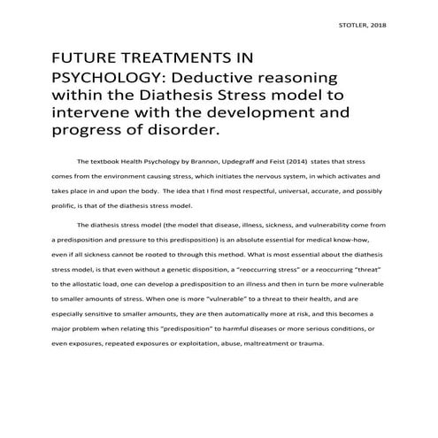 Future treatments in psychology and neurology: Deductive reasoning ...