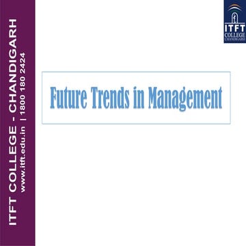 ITFT- Future trends in management | PDF