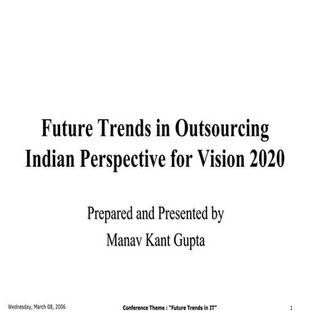 Future trends of outsourcing | PPT