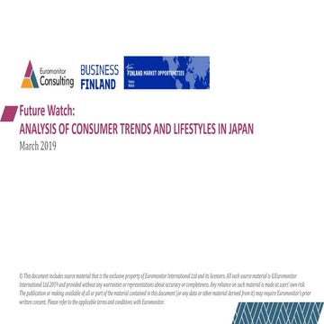 Future Watch: Consumer trends and lifestyles in Japan | PPTX