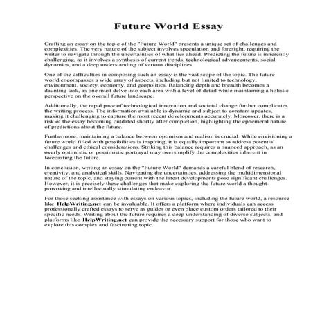 If I Could Change The World Essay.pdf