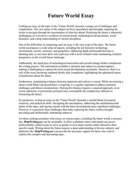 Essay About Future.pdf | Science