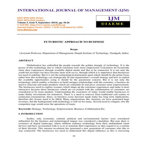 Futuristic approach to business | PDF