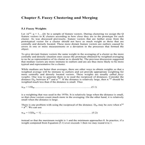 Fuzzy Clustering And Merging Pdf 