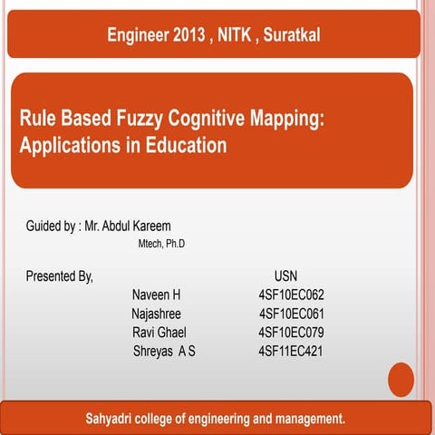 Fuzzy cognitive mapping .ppt new | PPTX