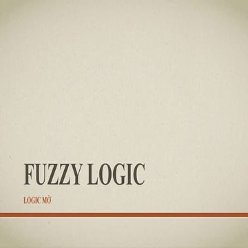 Fuzzy logic | PPT