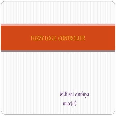 Fuzzy Logic Controller Ppt 5975