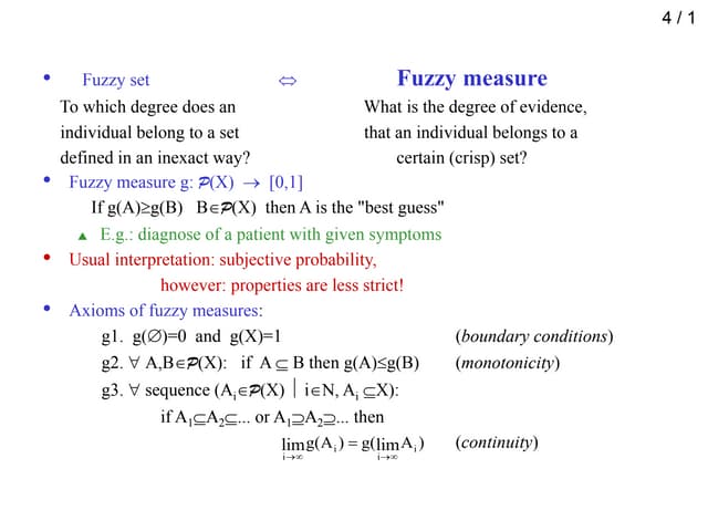 Fuzzymeasuresppt Programming Languages Computing