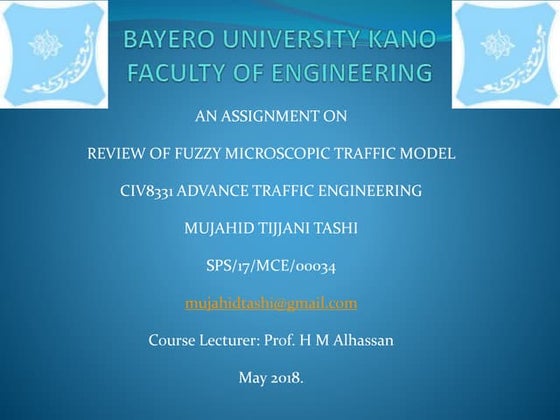 Fuzzy Microscopic Traffic Flow Model | PPT