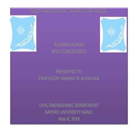 Fuzzy Microscopic Traffic Flow Model Pptx Auto Safety Automotive