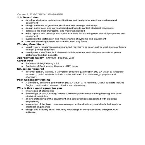 Electrical Engineer | DOCX