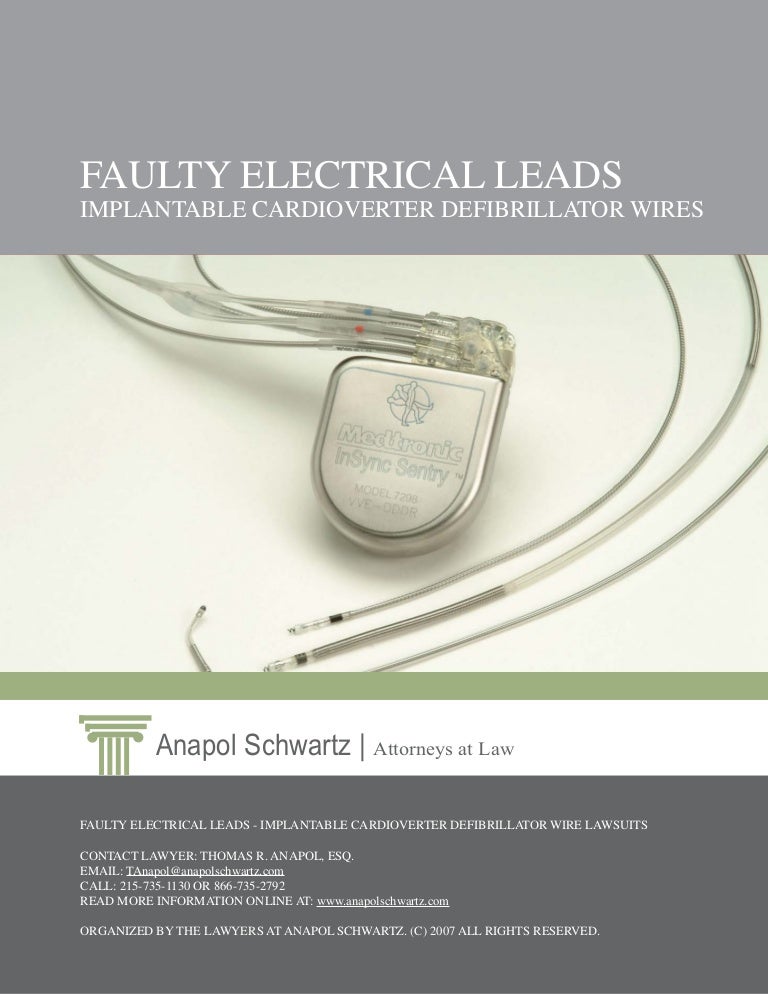 Medtronic Sprint Fidelis Defibrillator Lead Wire Recall