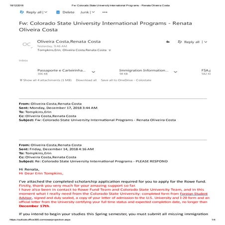 Fw colorado state university international programs renata oliveira ...