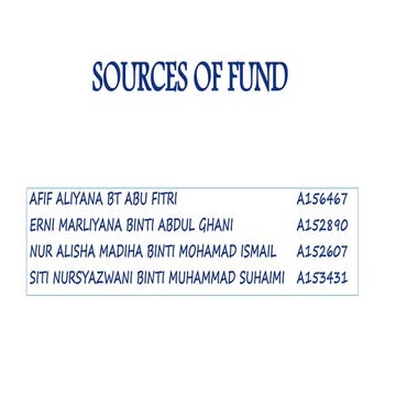 Sources of funds | PPT