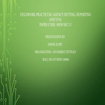 FIELD WORK PRACTICUM PRESENTATION 1.pptx