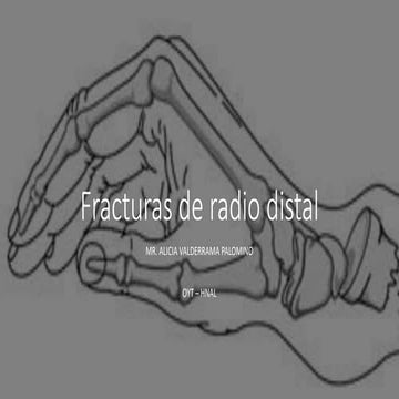 Clasificación Frykman y Fernández Fx Radio Distal | PPTX