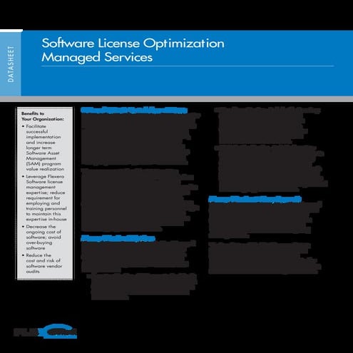 Software License Optimization Managed Services | PDF | Operating Systems | Computer Software and ...