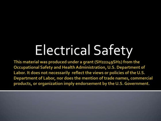 Fire and electrical hazards | PPT