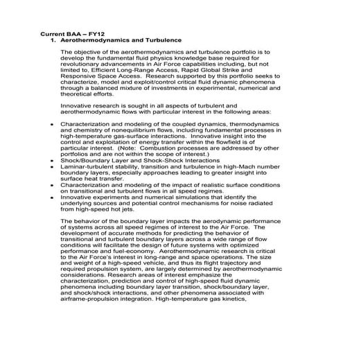 Current BAA - FY12 | DOCX | Physics | Science