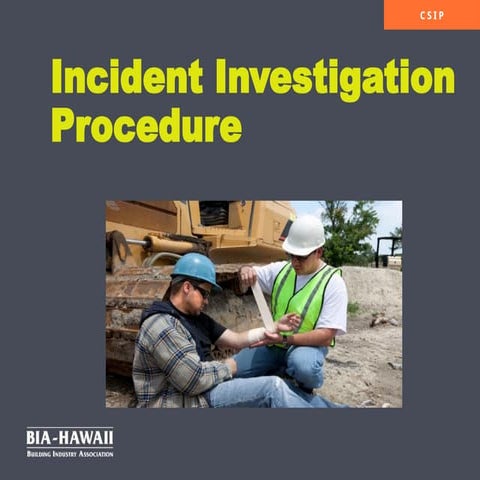 Training Incident Investigation Procedure | PPTX