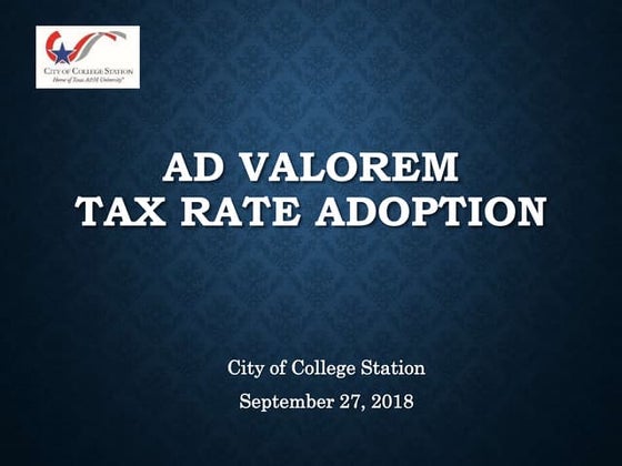 FY16 Ad Valorem Adoption | PPT