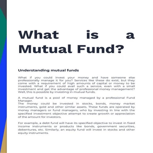 Introduction to Mutual Funds | PDF