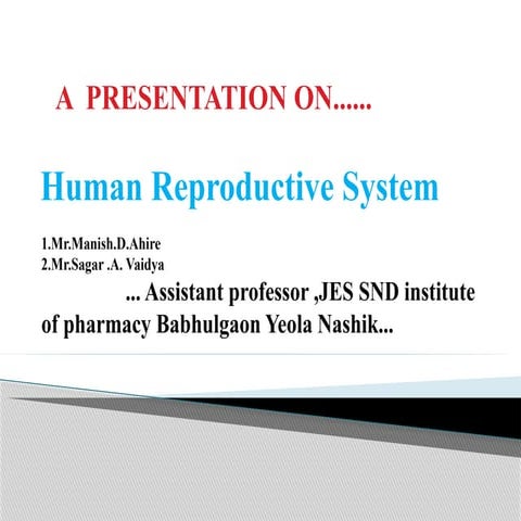Human reproduction Complete Chapter | PPTX