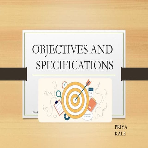 Educational objectives & specification, outcomes, Blooms' taxonomy ...