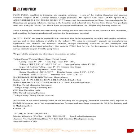 Fyou api gages and thread gages catalog2017 | PDF