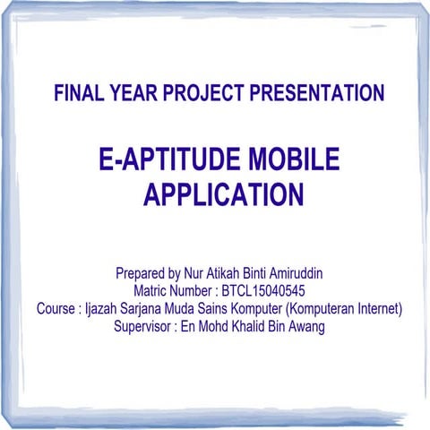 Fyp1 slides pdf 2 | PPT